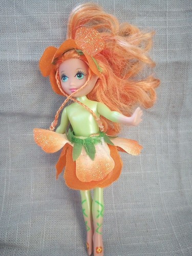 Barbie Fairytopia Omma Flower Fairy Doll Orange Glitter 5" | eBay