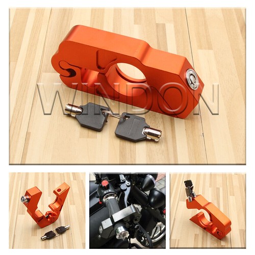 Motorcycle Handlebar Grip Brake Lever Lock Anit Theft Security Caps ...