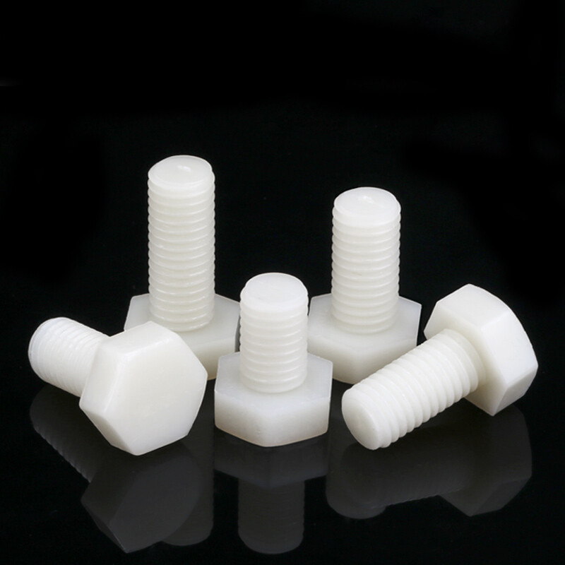 Nylon Hex Screws Hex Bolts Nylon Plastic Hexagonal Screw M6 M8 10-100mm ...