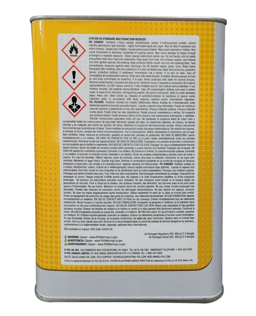 Standard/Medium Urethane Reducer 5 Liter U-Pol Multifunction Reducer ...