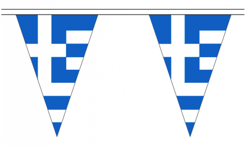 Greece Flag Bunting 5M Triangle 12 Flags Triangular | eBay