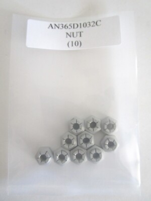 AN365D1032C Hex Nut 10-32 Self-Locking Aluminum Alt to MS20365D1032C ...