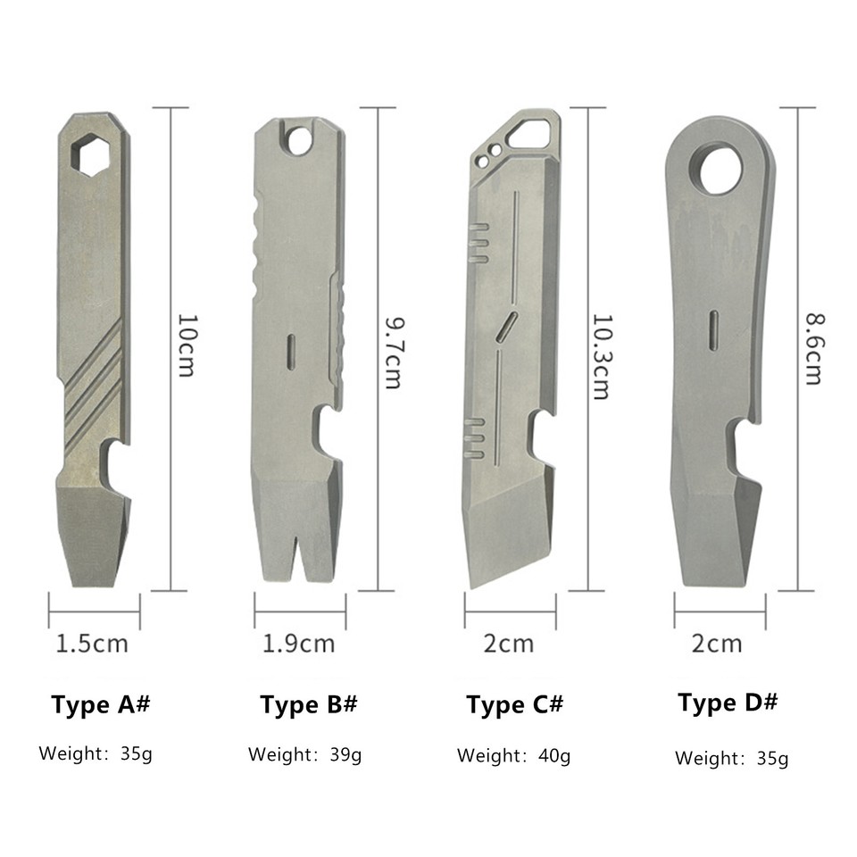 New Titanium Alloy Multi Tools Pry Bar Crowbar Bottle Opener Wrench ...