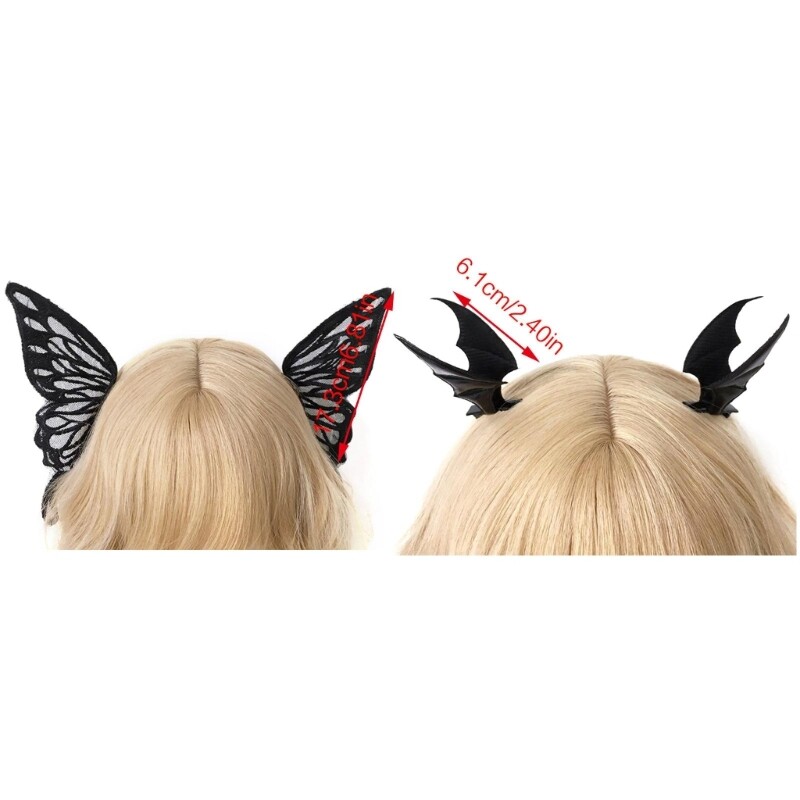Devil Wing Hair Clip Bat Wing Lolit Hair Clip Black Butterfly Hair Clip ...