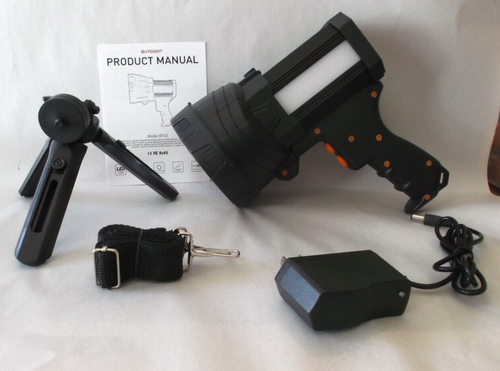 BUYSIGHT Rechargeable Spotlight,Spot Lights Hand held Large Flashlight ...