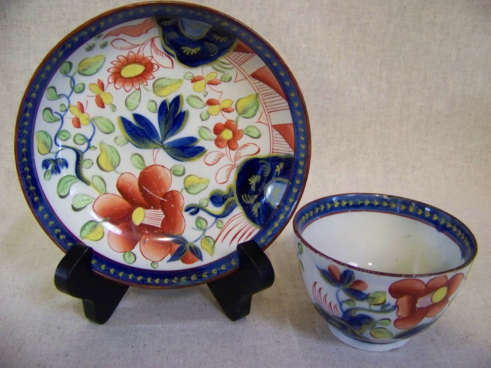 Gaudy Dutch SINGLE ROSE Pattern CUP and SAUCER #4 | eBay