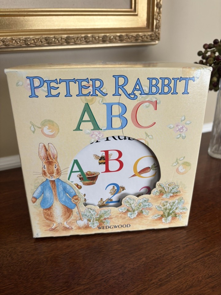 Wedgewood's Peter Rabbit ABC 3 Pc Dish Set with Book/ Beatrix Potter ...