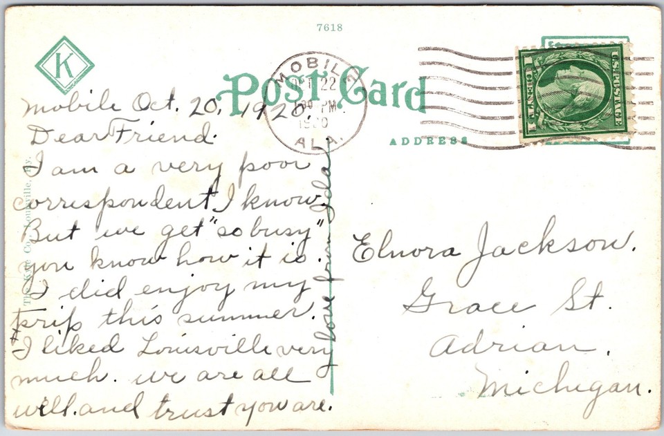 Louisville Kentucky, 1920 Custom House, Post Office Building, Vintage ...