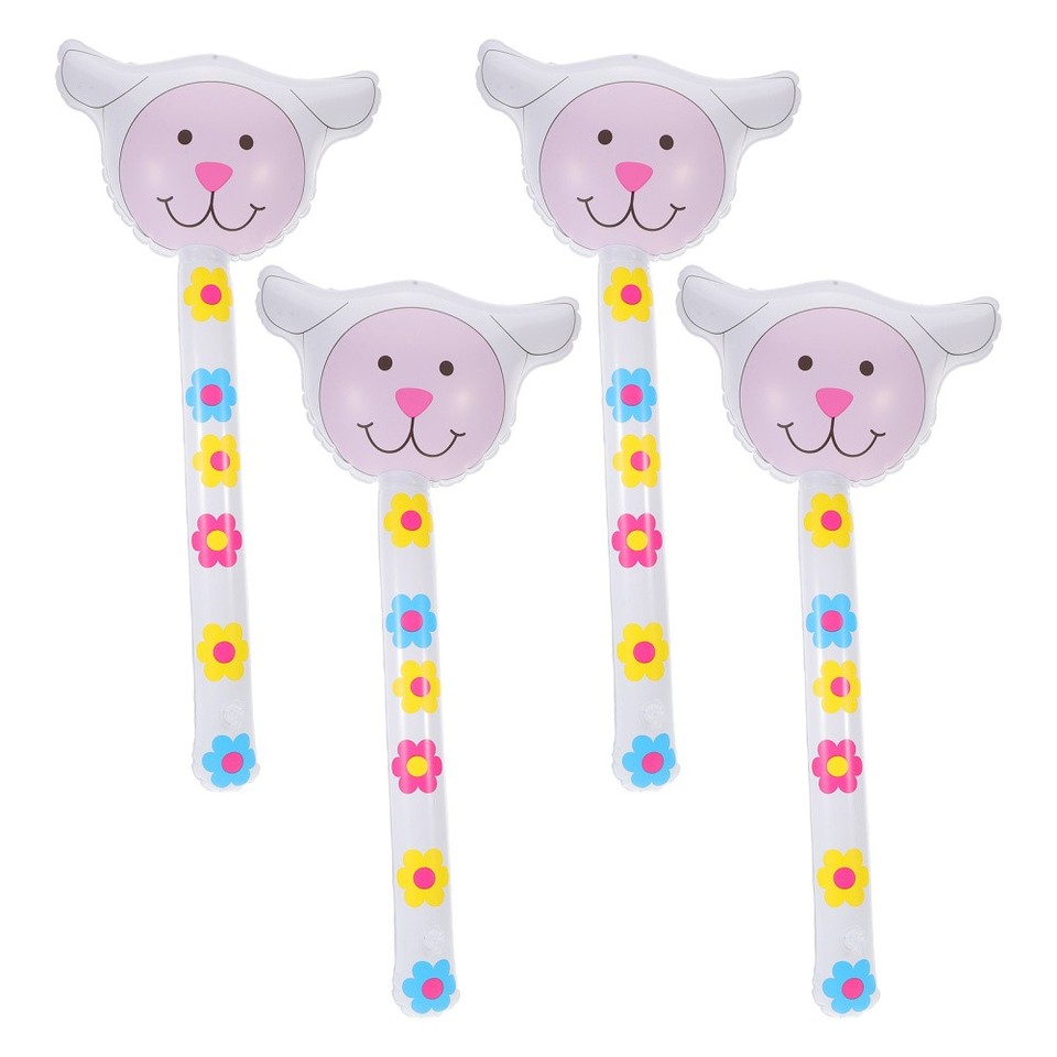 4pcs Animal Inflatable Stick Toys For Kids, Funny Blow-Up Animal Sticks ...