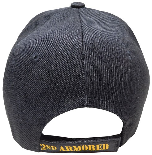 U.S. ARMY 2ND ARMORED DIVISION Hell on Wheels Shadow Black Embroidered ...