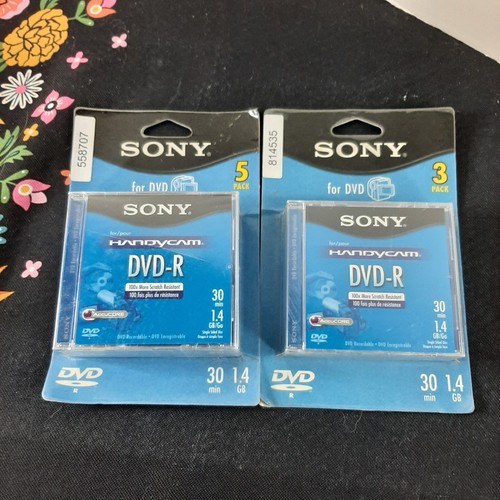 Sony Handycam DVD-R 30 Min 1.4 GB Recordable NIP Single Sided Disc Lot ...