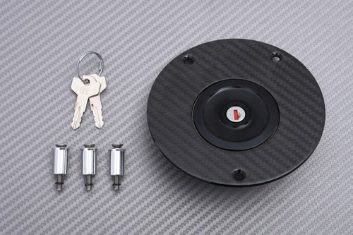 TWM Black Carbon and Alu Fuel Tank Gas Cap + keys Honda NSR 250 R 1990 ...