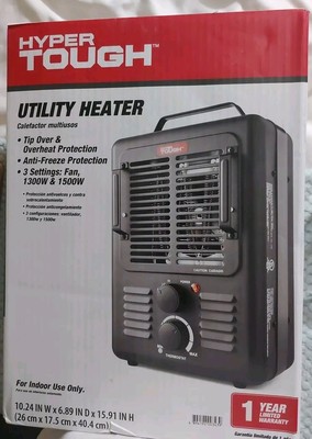 Hyper Tough 1500w Indoor Utility Space Heater Open Box Tested | eBay