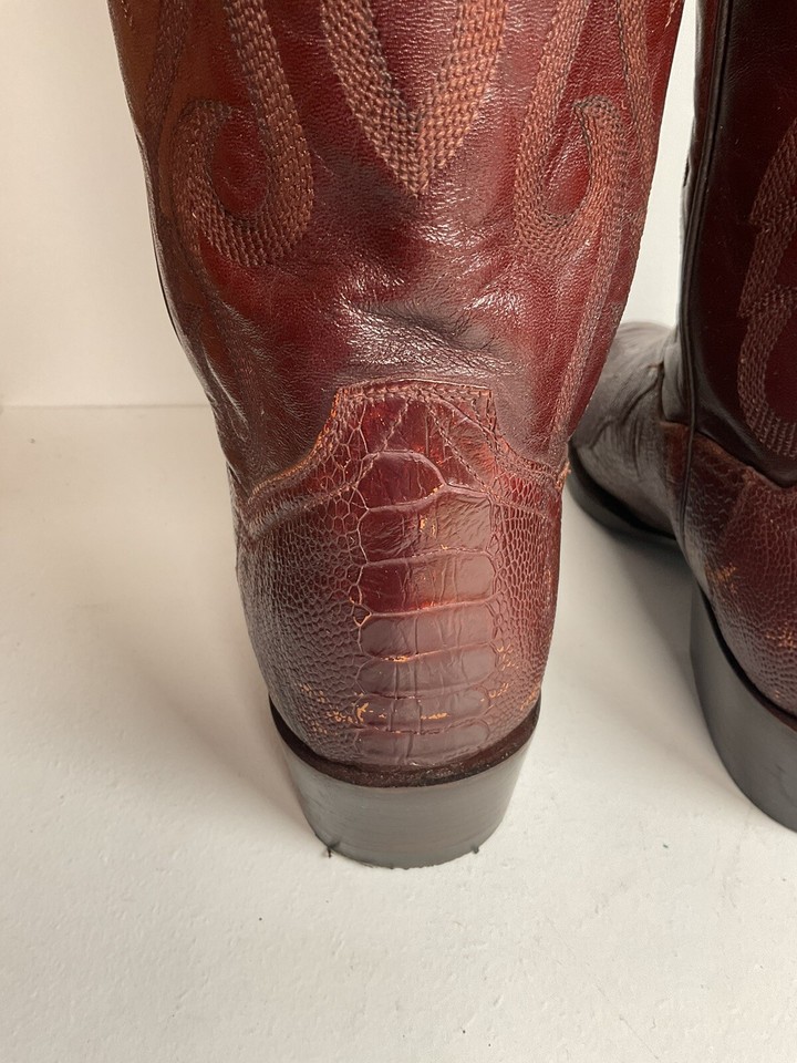 Dan Post Exotic Ostrich Leg Cowboy Boots 10 D | eBay