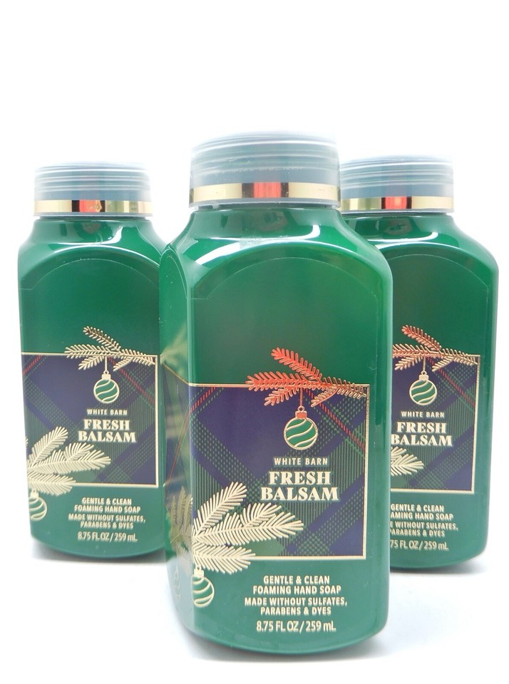 3 BATH & BODY WORKS WHITE BARN FRESH BALSAM GENTLE & CLEAN FOAMING HAND ...