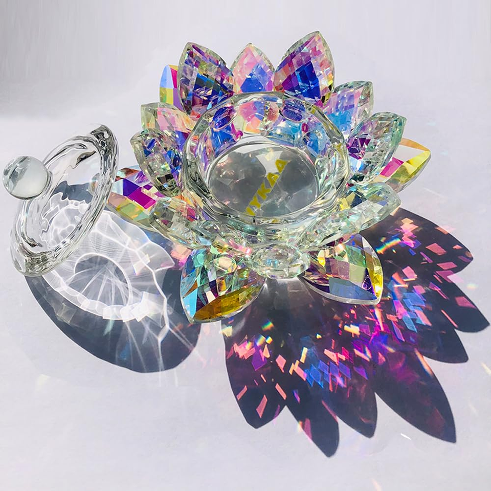 Nail Art Monomer Dish 18Ml Lotus Shape - Crystal Dappen Dish with Lid ...