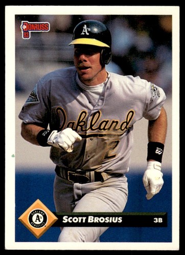 1993 Donruss Baseball Card Scott Brosius Oakland Athletics #419 | eBay