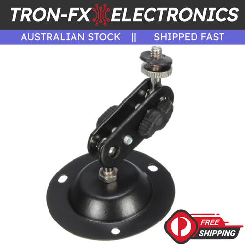 Black Wall Mount Bracket Rotary Camera Stand Holder CCTV | eBay Australia