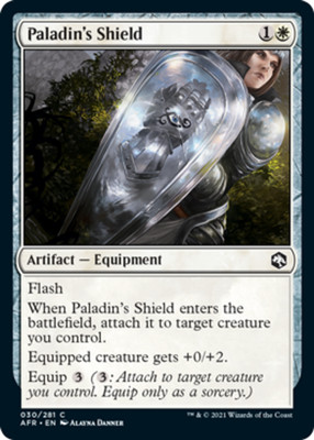 4x Paladin's Shield MTG Adventures in the Forgotten Realms NM Magic ...