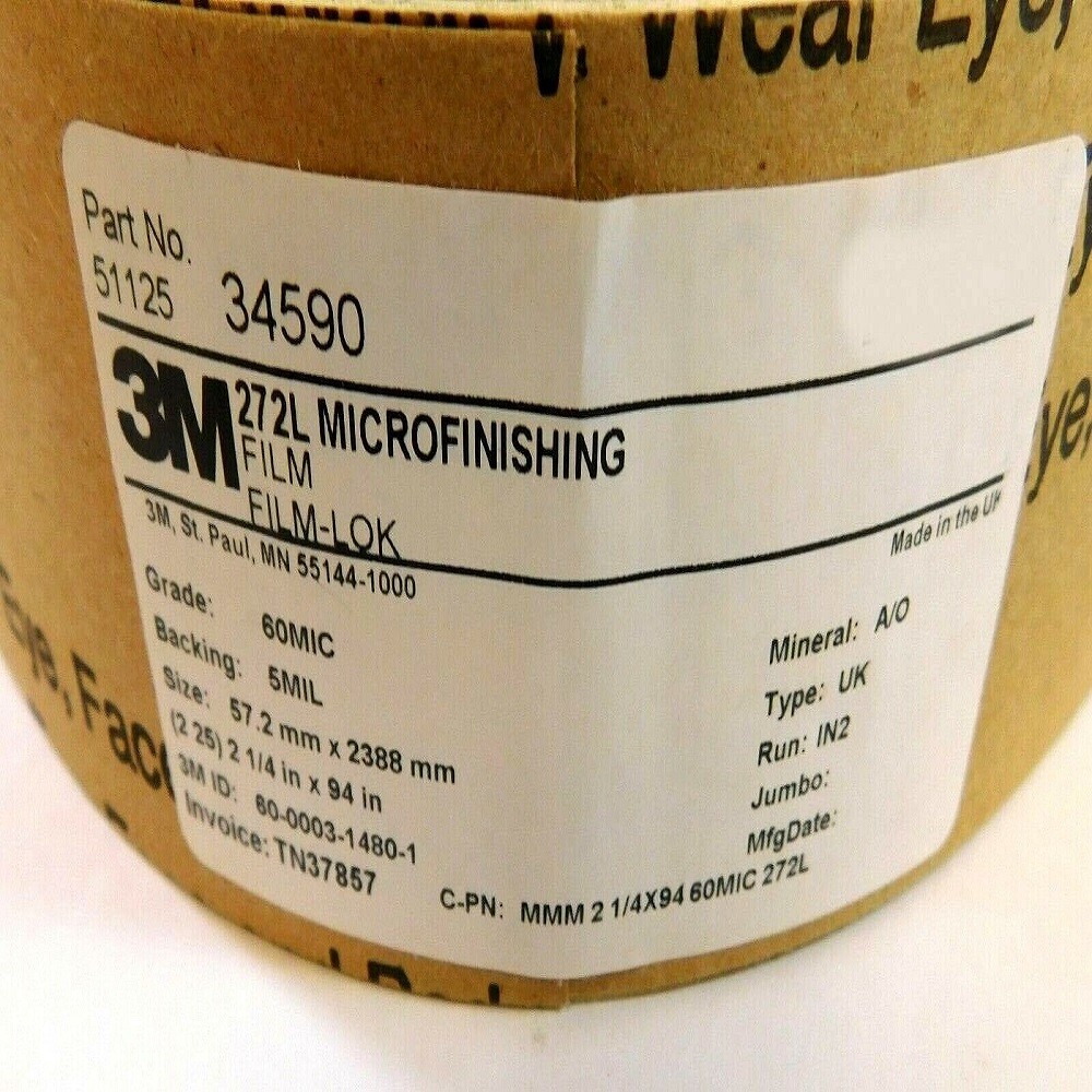 3M 272L Imperial Microfinishing Film Roll 40 Grade X 5/8 for sale ...