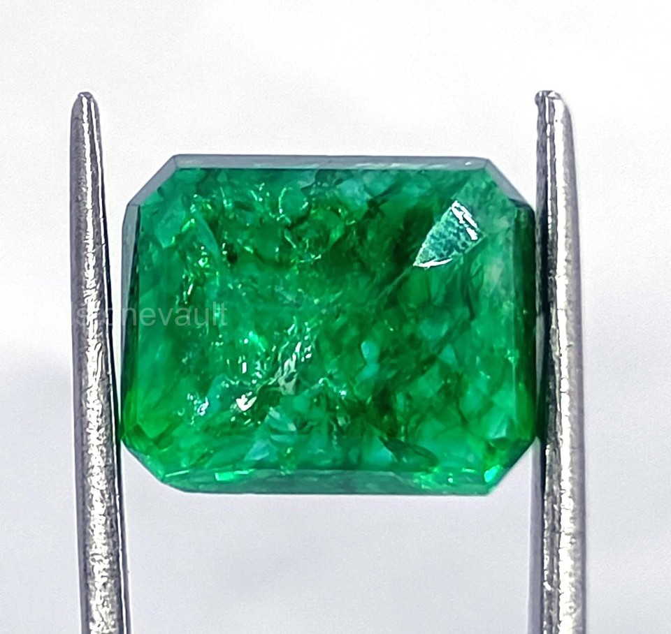 Natural Green Emerald 14-15 Ct Emerald Cut Loose Gemstone – IGL ...