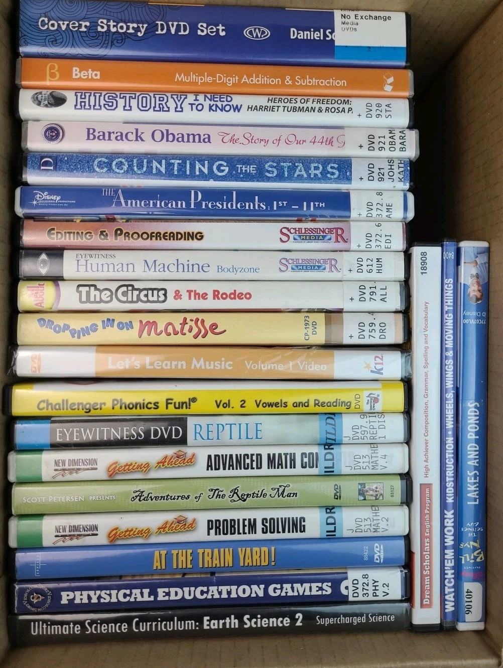 Lot 20+ Kids Educational DVDs Classroom Homeschool Art Science History ...