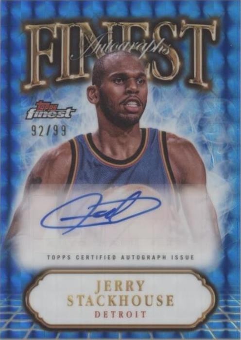 2024-25 Topps Finest - Finest Autographs Jerry Stackhouse, Jerry ...