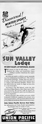 1937 Sun Valley Lodge Union Pacific Railroad Company Vintage Print Ad ...