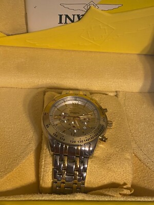 Men's Gold Tone Invicta 5087 Chronograph Analog Watch With Date Feature ...