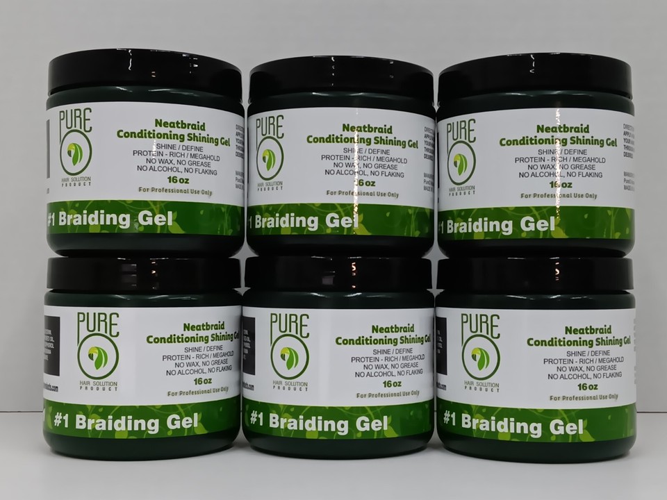 Pure O Natural NeatBraid Conditioning Shining Gel 16 oz * Pick your set ...