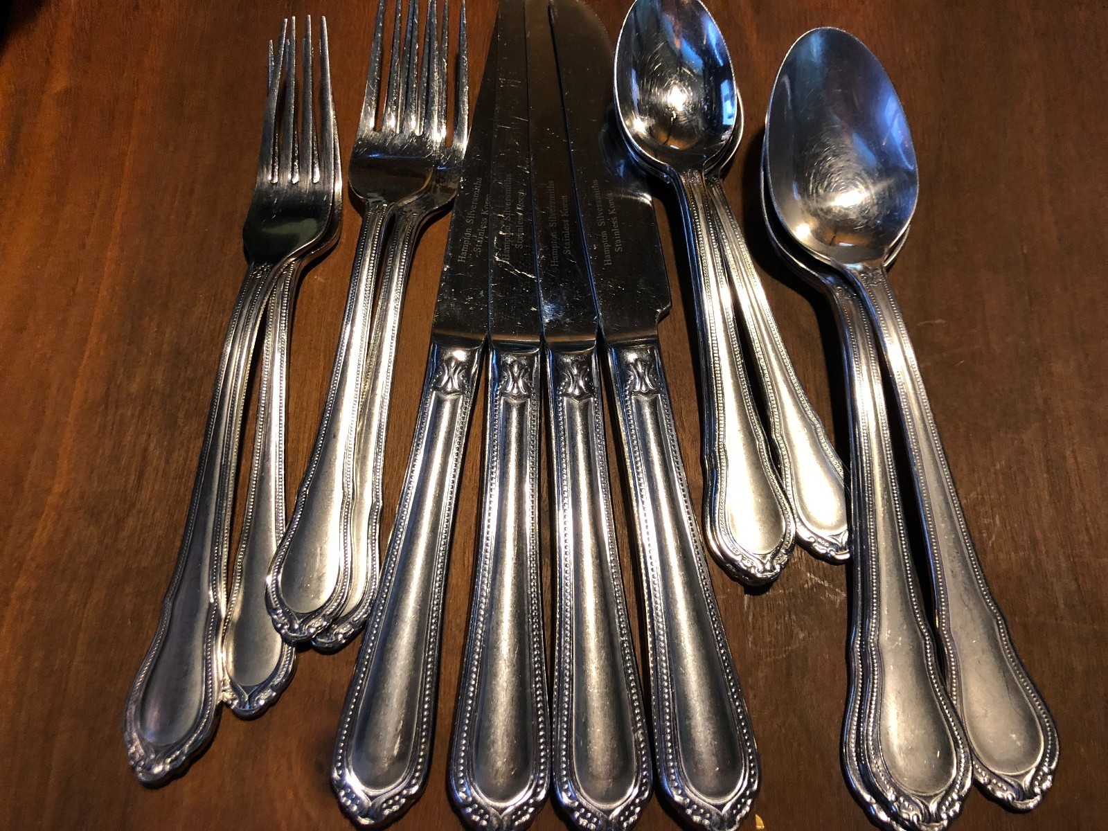 Hampton Silversmith HSV27 Stainless Flatware Bead CHOICE | eBay
