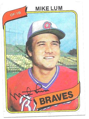 1980 Topps Mike Lum 7 Atlanta Braves Baseball Card Vintage | eBay
