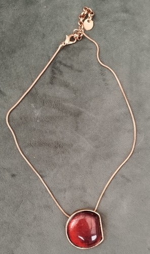 Collier pendentif SKALLI Vintage Années 90 Cabochon Résine Marron | eBay