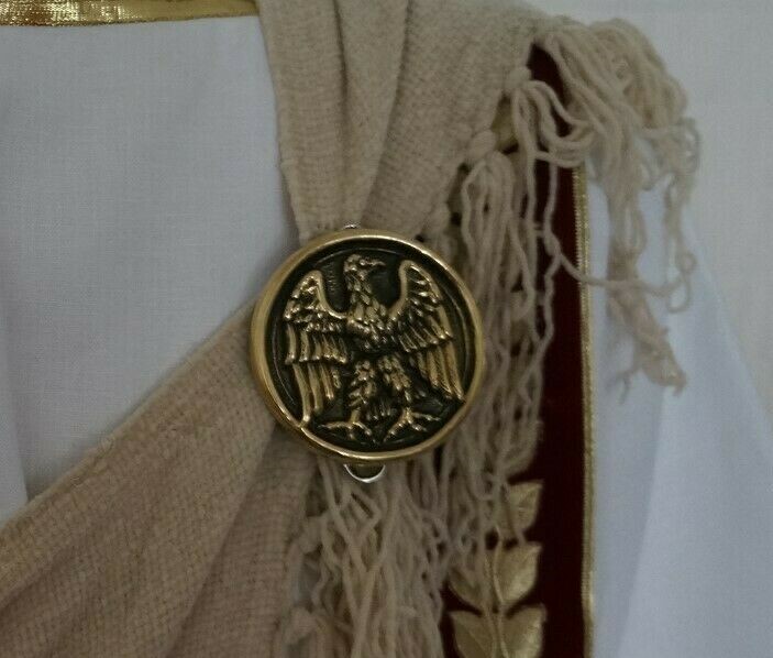 Roman Tunic Toga Cape Medallion Emperor Prefect Governor Tribune Consul ...