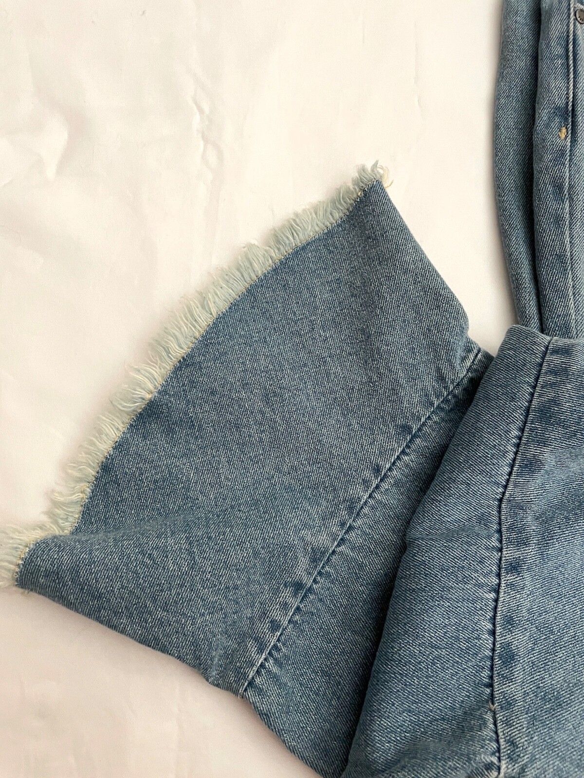 1964 Denim Company Jeans Frill Flare Hem Mid-Wash 18 Cotton Boho ...