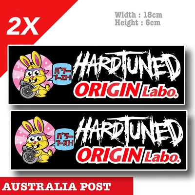 Hard Tuned Turbo Bunny Origin Lab JDM Japan OSAKA, Evo, Honda Car Decal ...