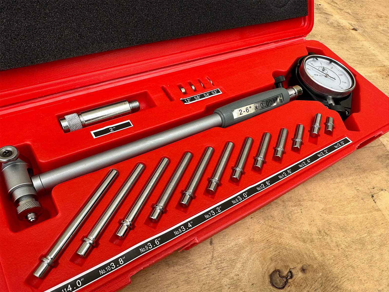 Dial Bore Gauge 0.001" Deep Engine Hole Cylinder Measurement Gage ...