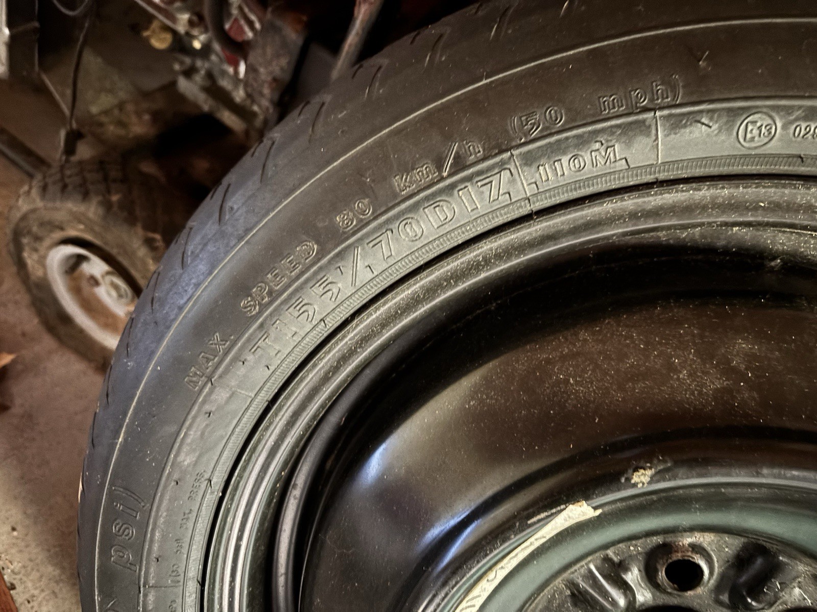 NEW T155/70D17 110M Temporary Emergency Spare Compact Donut Tire Rim ...