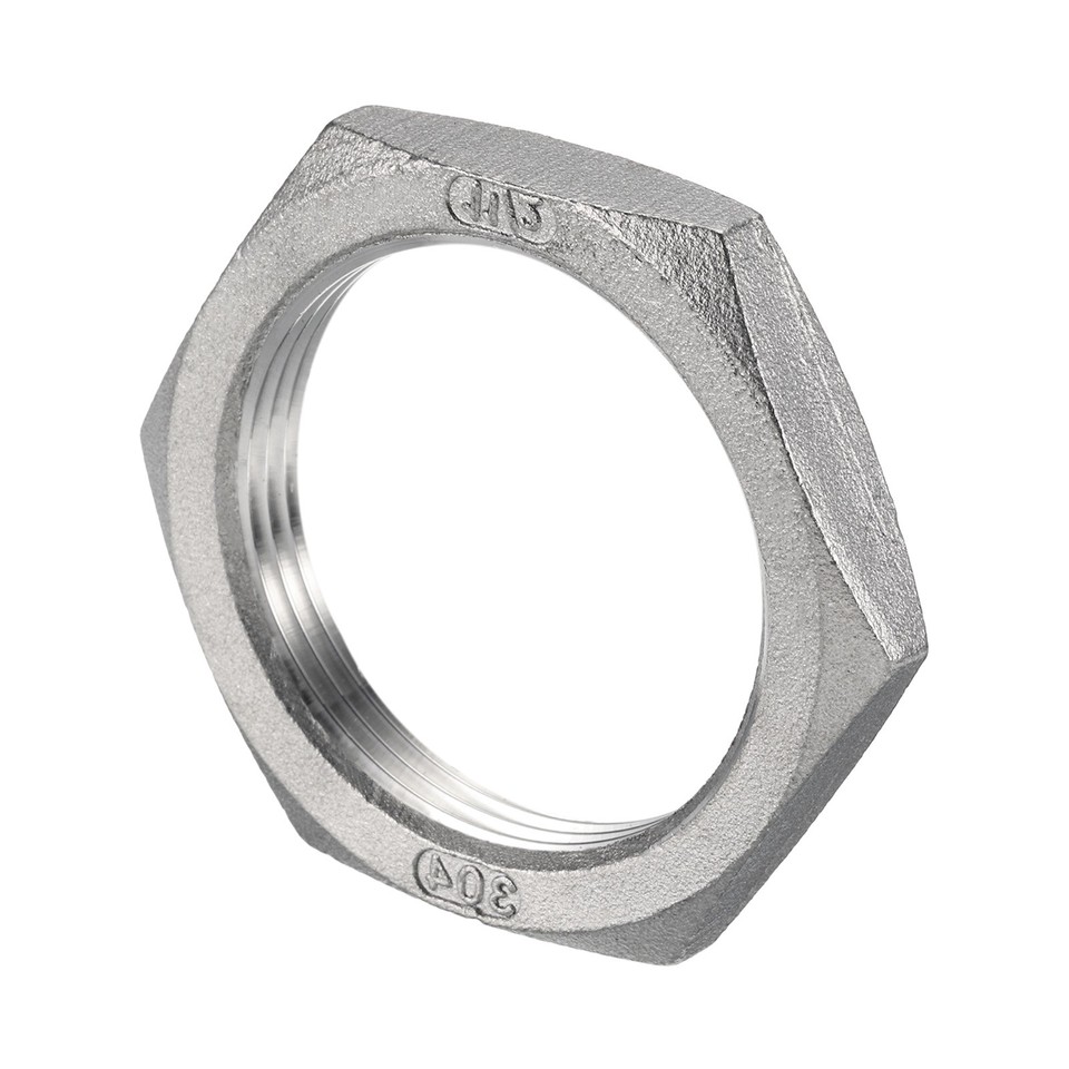2 Pcs Cast Pipe Fitting Hex Locknut Nut g 1 1/2" Female Thread (DN40 ...