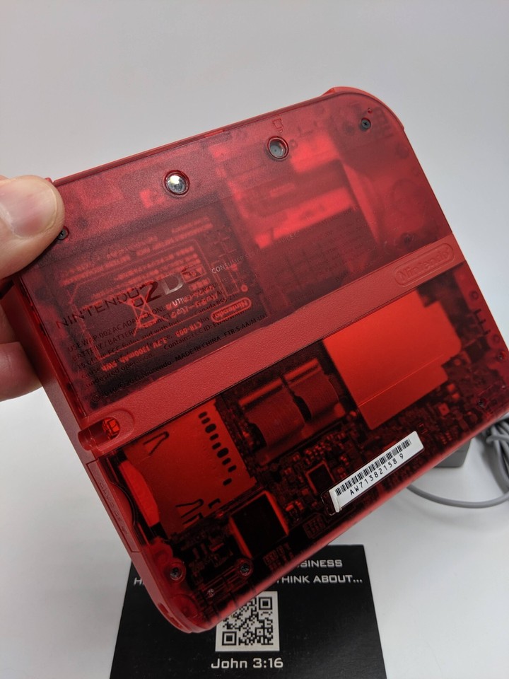 N3DSC - Nintendo 2DS Crystal Red Handheld Console With Charger | eBay