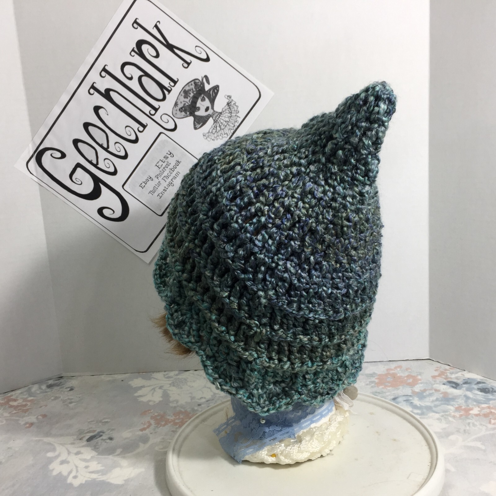 Hedge witch hat, wizard, elf, gnome, goblin, beanie, fairy cap ...