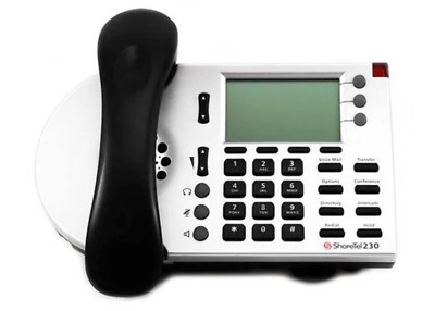 REF “A’ STOCK - ShoreTel IP 230 10196 IP POE Telephone Silver W/ Stand ...