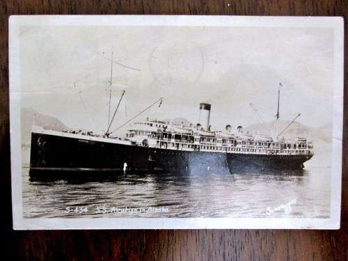 Vintage REAL PHOTO POSTCARD SS ALEUTIAN in ALASKA Schallerers S-434 ...