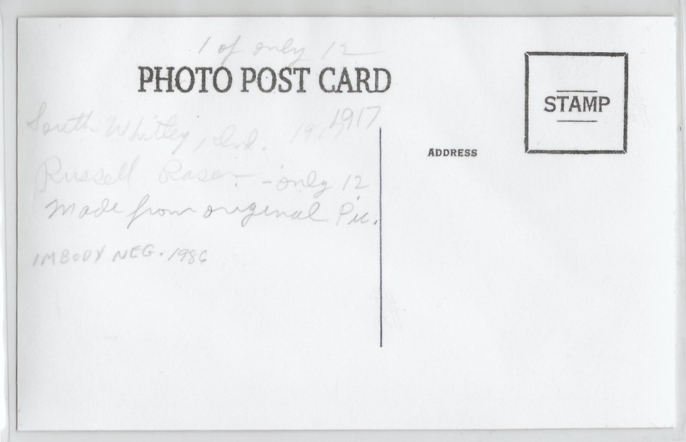 Excelsior Auto Cycle motorcycle, South Whitley, Indiana; postcard ...