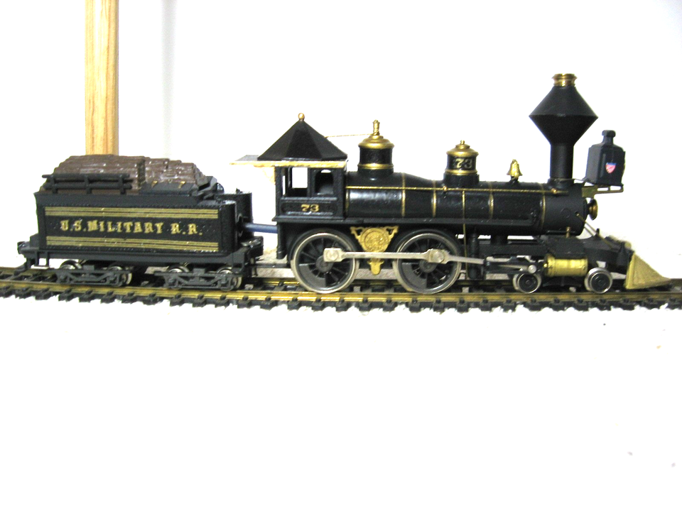 Ho scale old time Civil War USMRR 4-4-0 loco with extra octagonal cab ...