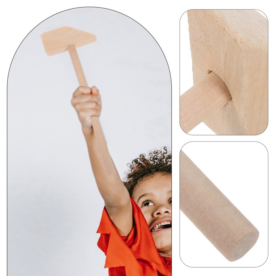 10 Pcs Wood Working Miniature Hammer Game Toy for Kids Children's | eBay UK