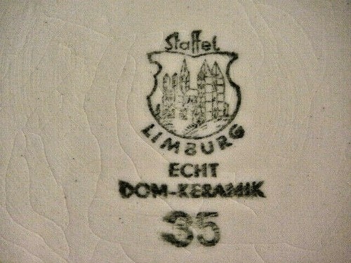 GERMAN STAFFEL LIMBURG ECHT DOM KERAMIK VINTAGE 4 PIECE CERAMIC BOWLS W ...