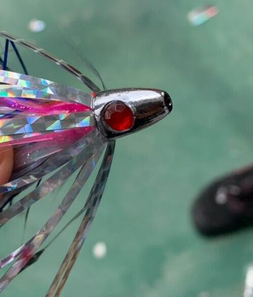 2 Piece 1/4oz Head 5" Mylar Trolling Lure Tuna Wahoo Mahi Kingfish ...