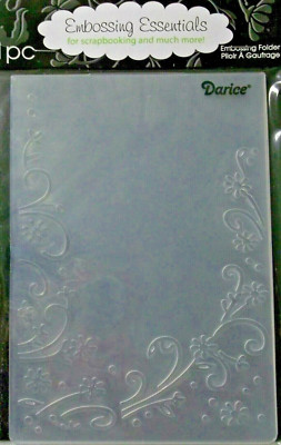 🌼 darice DAISY FLOWER Border floral garden frame EMBOSSING FOLDER Card ...