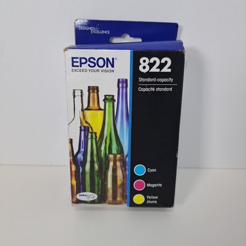 New and Sealed Epson 822 Standard Cyan Magenta Yellow Color Ink ...